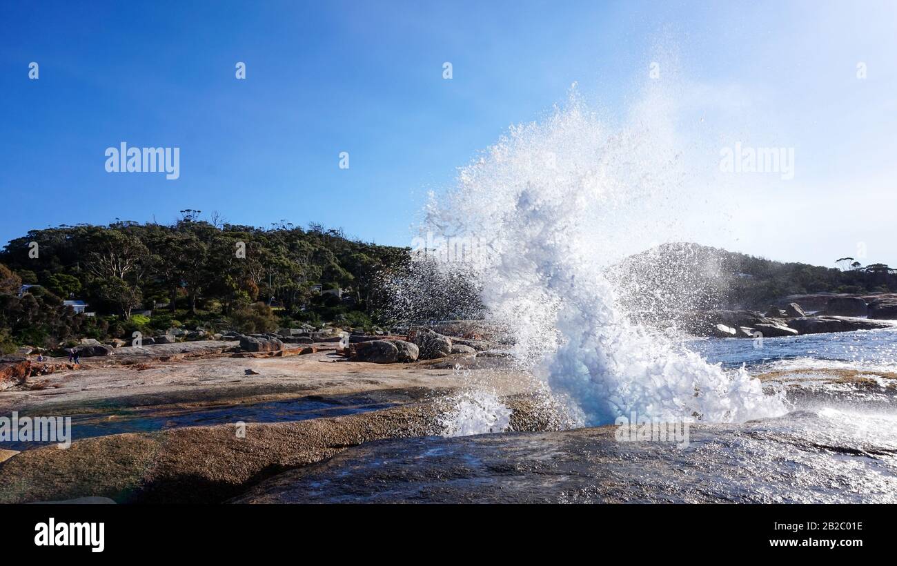 Bicheno blow hole hi-res stock photography and images - Alamy