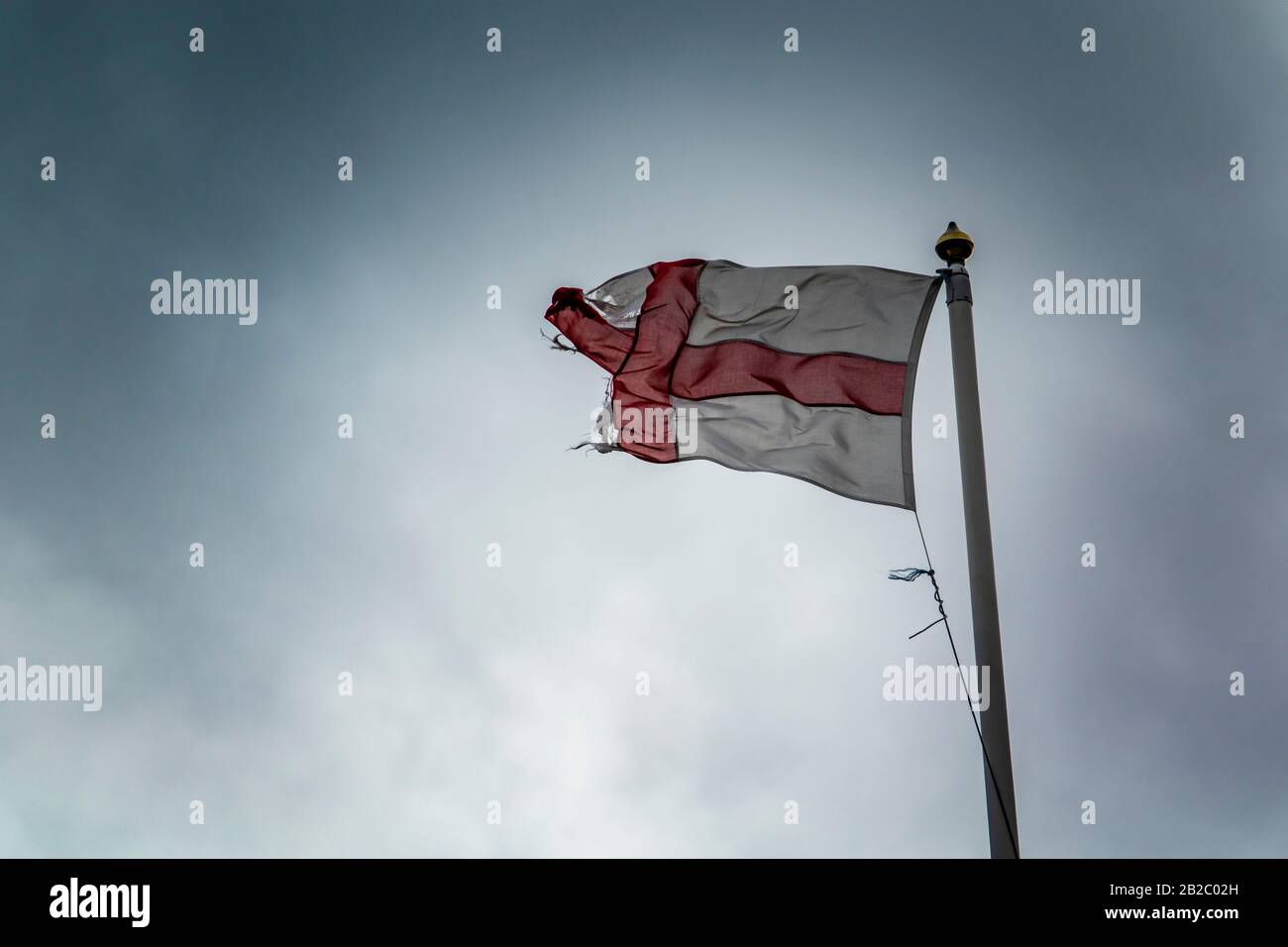 ripped, torn, Saint George, England, flag Stock Photo - Alamy