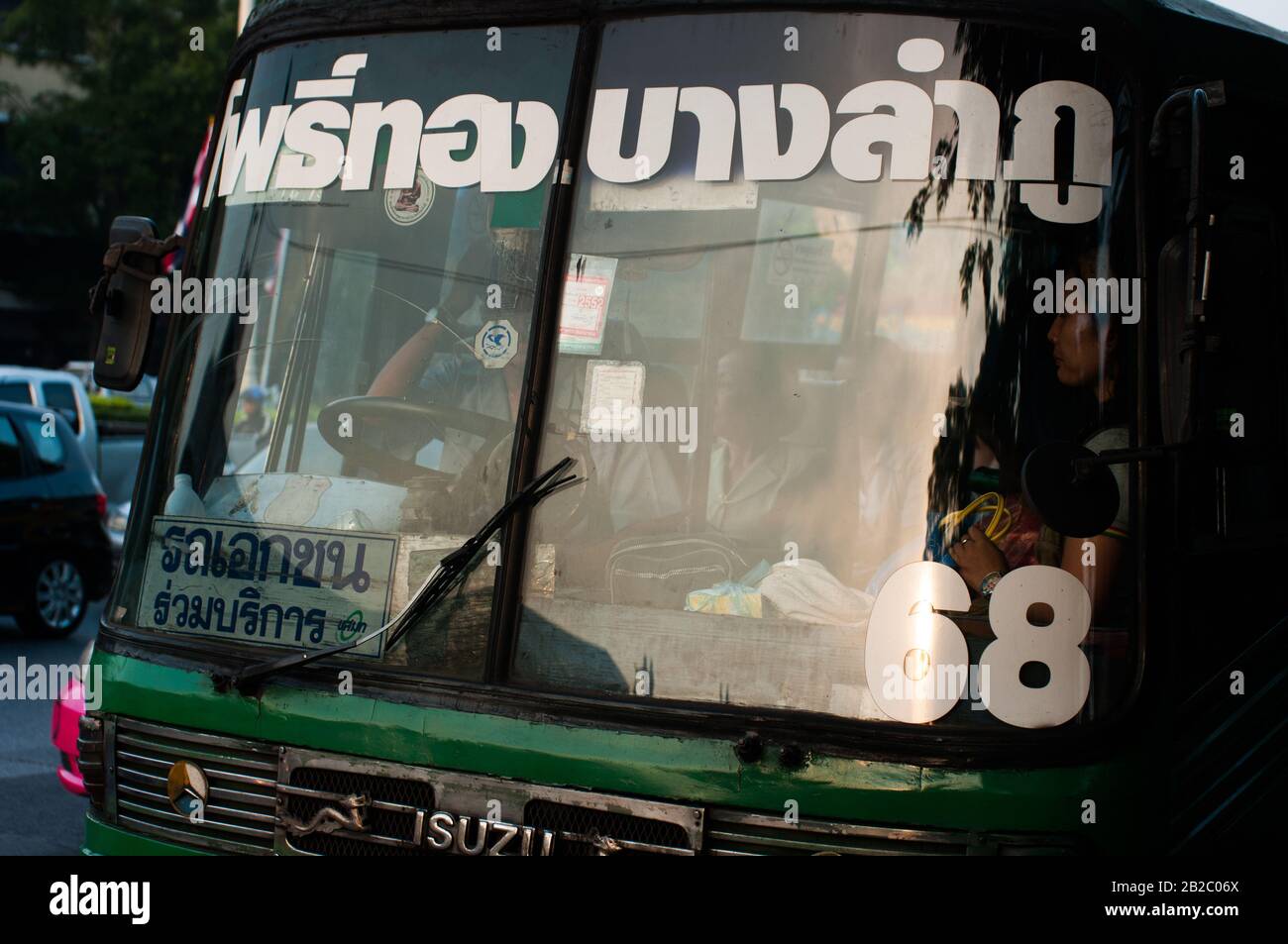 BANGKOK,THAILAND-MAY,04 2009 bus number 68 drives in the street of ...