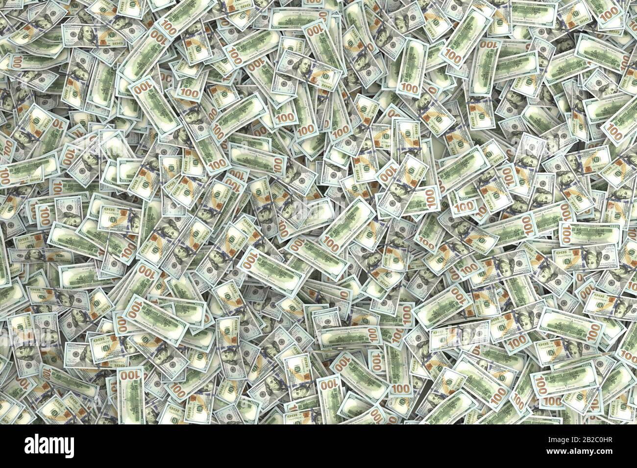 Stack of US Dollars (Isolated on white background Stock Photo - Alamy