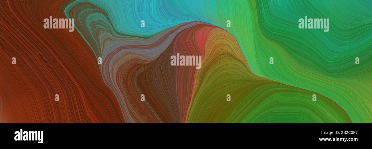 landscape orientation graphic with waves. elegant curvy swirl waves ...