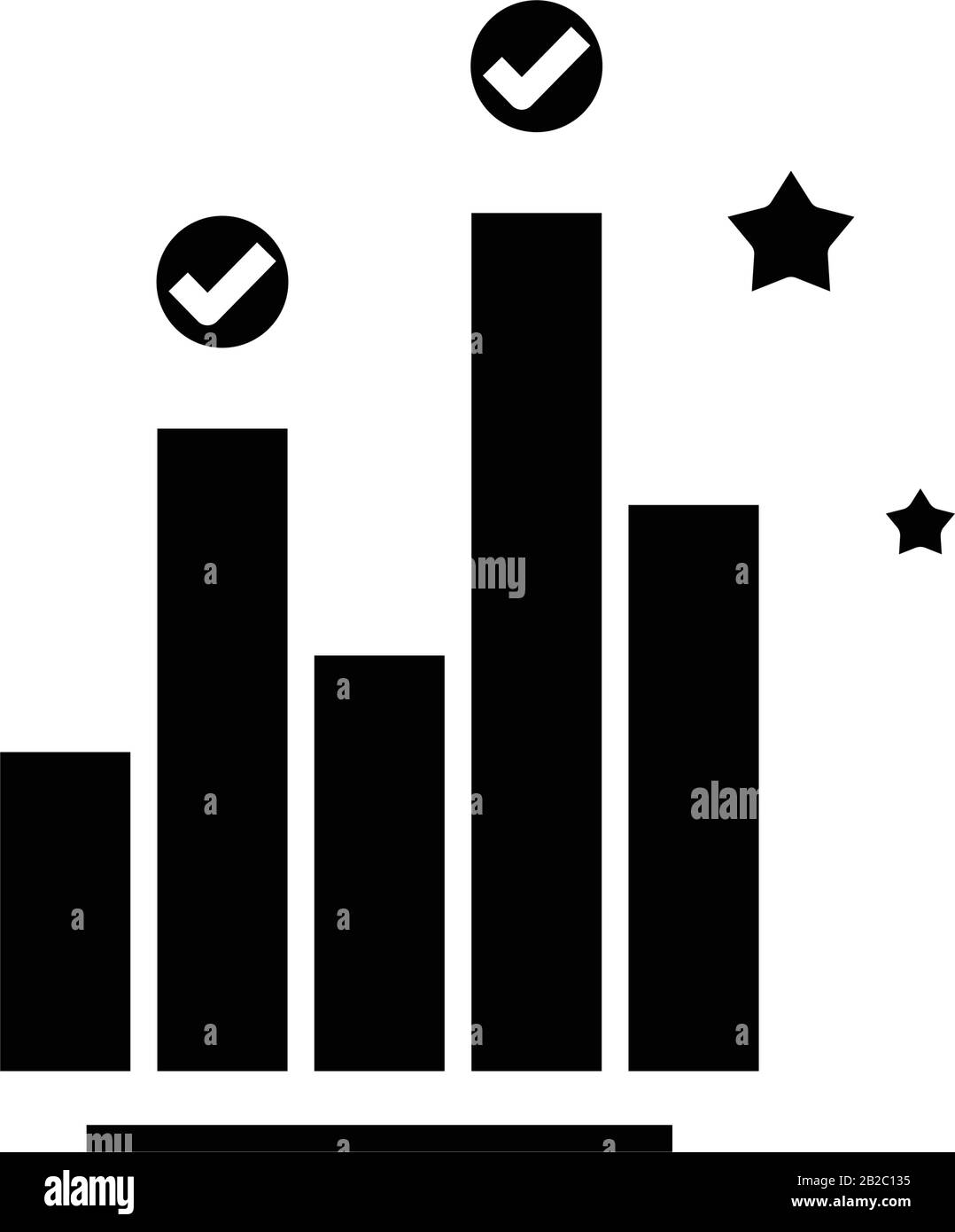 Infographic data black icon, concept illustration, vector flat symbol ...