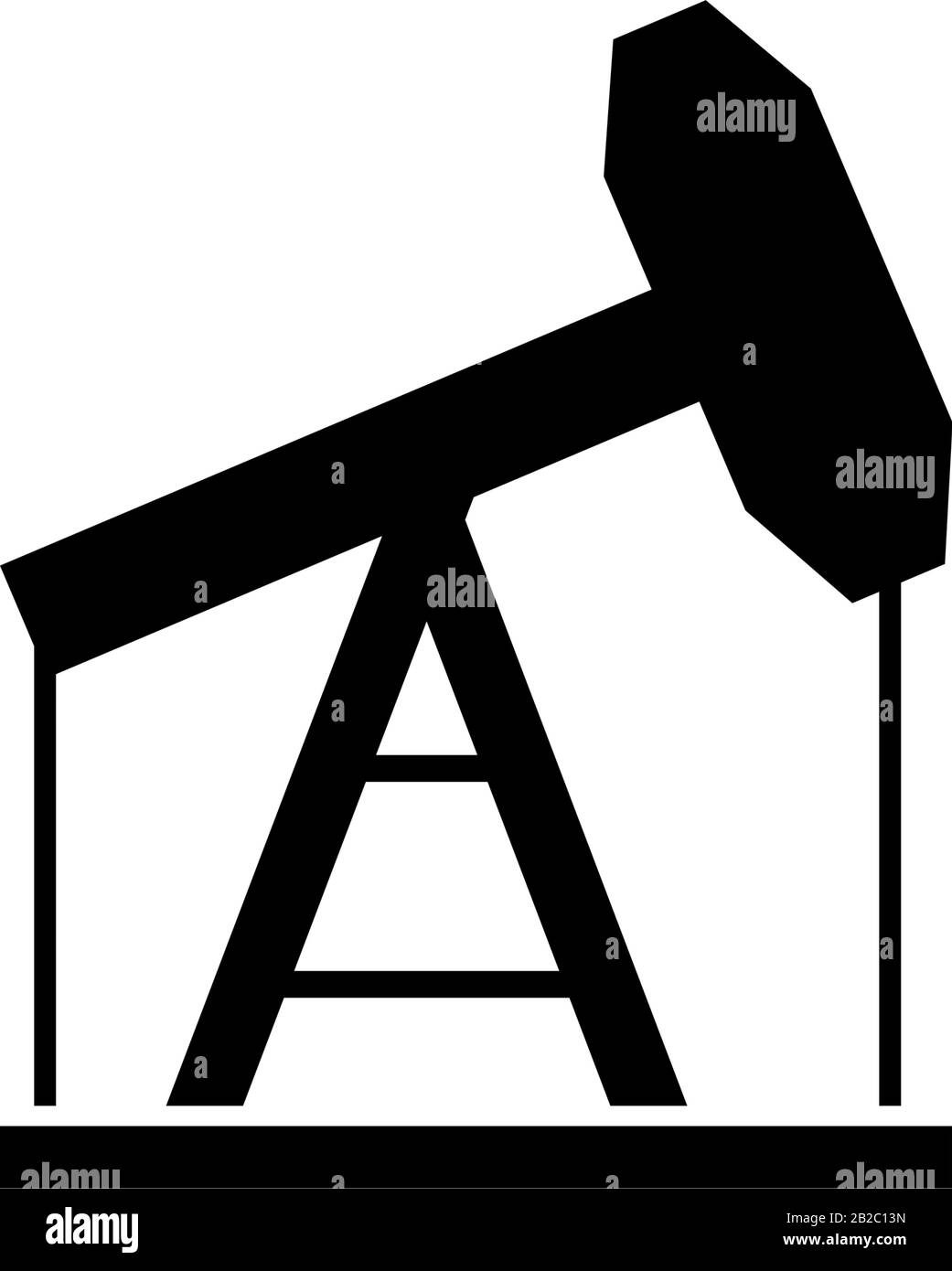Pumpjack, Rig Platform, Oil Industry. Flat Vector Icon illustration ...