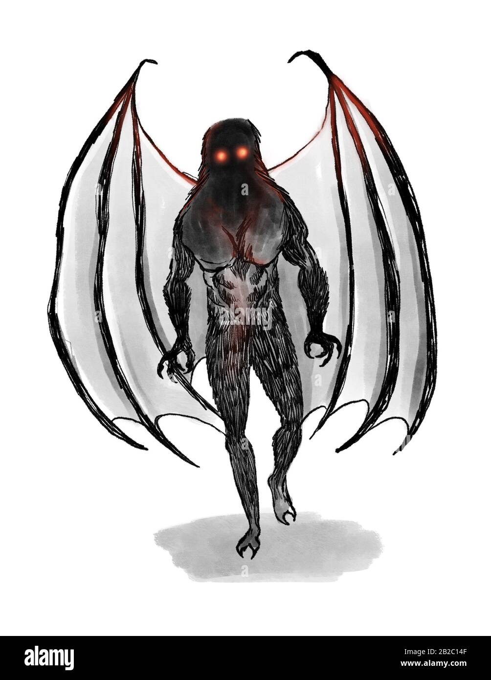 Mothman illustration artwork Stock Photo - Alamy