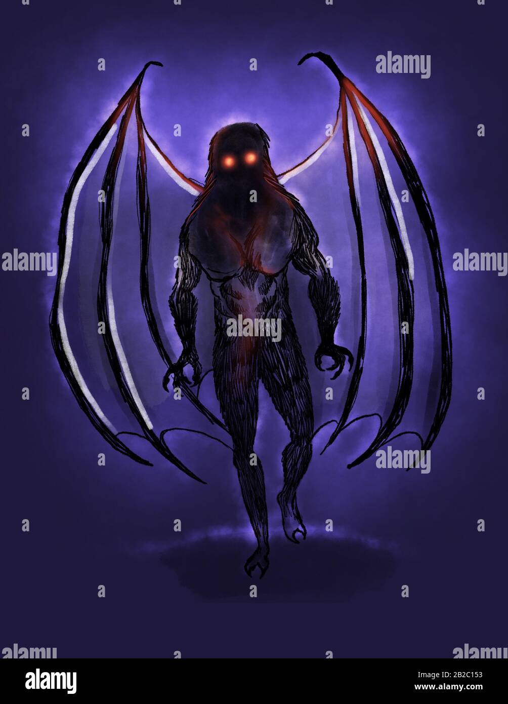 Mothman illustration artwork Stock Photo - Alamy