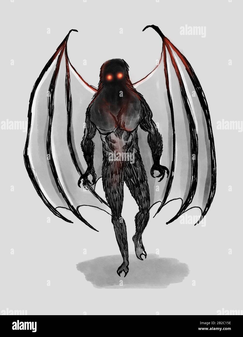 Mothman illustration artwork Stock Photo - Alamy