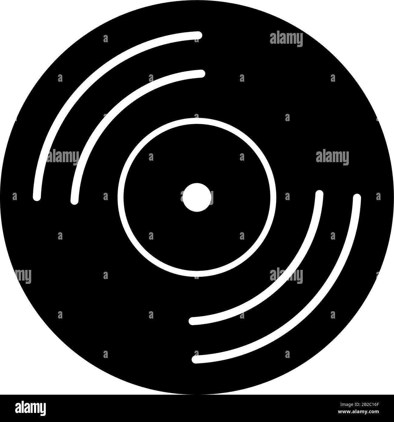 Retro Vinyl Disc, Music Record. Flat Vector Icon illustration. Simple ...