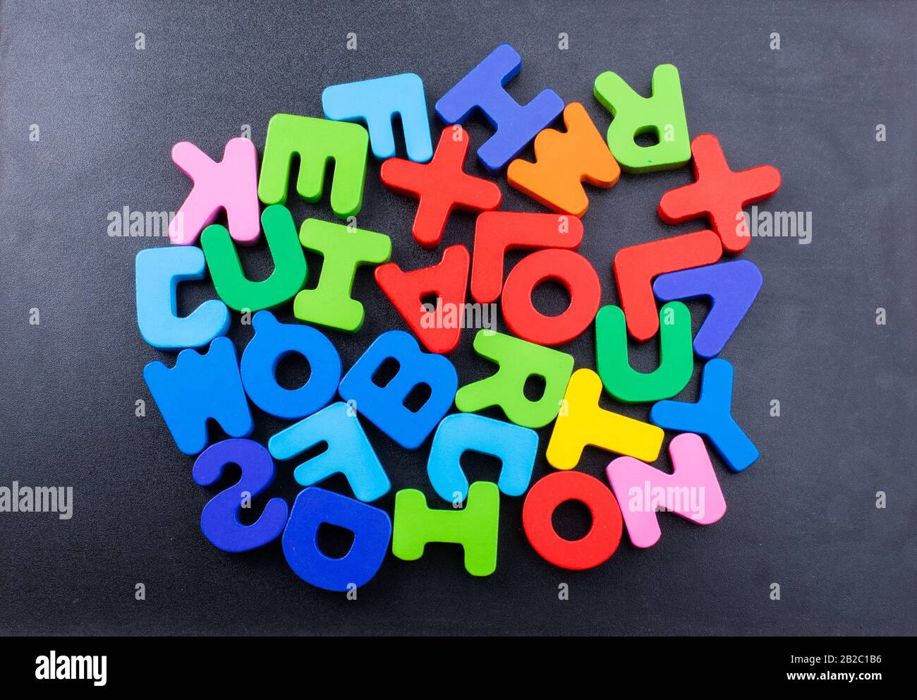 Colorful Letters of Alphabet made of wood Stock Photo - Alamy