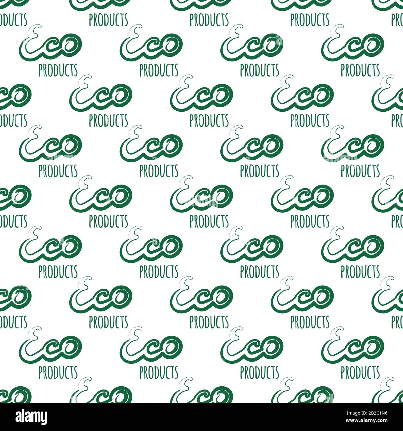 Vector seamless pattern background eco products green color on the ...