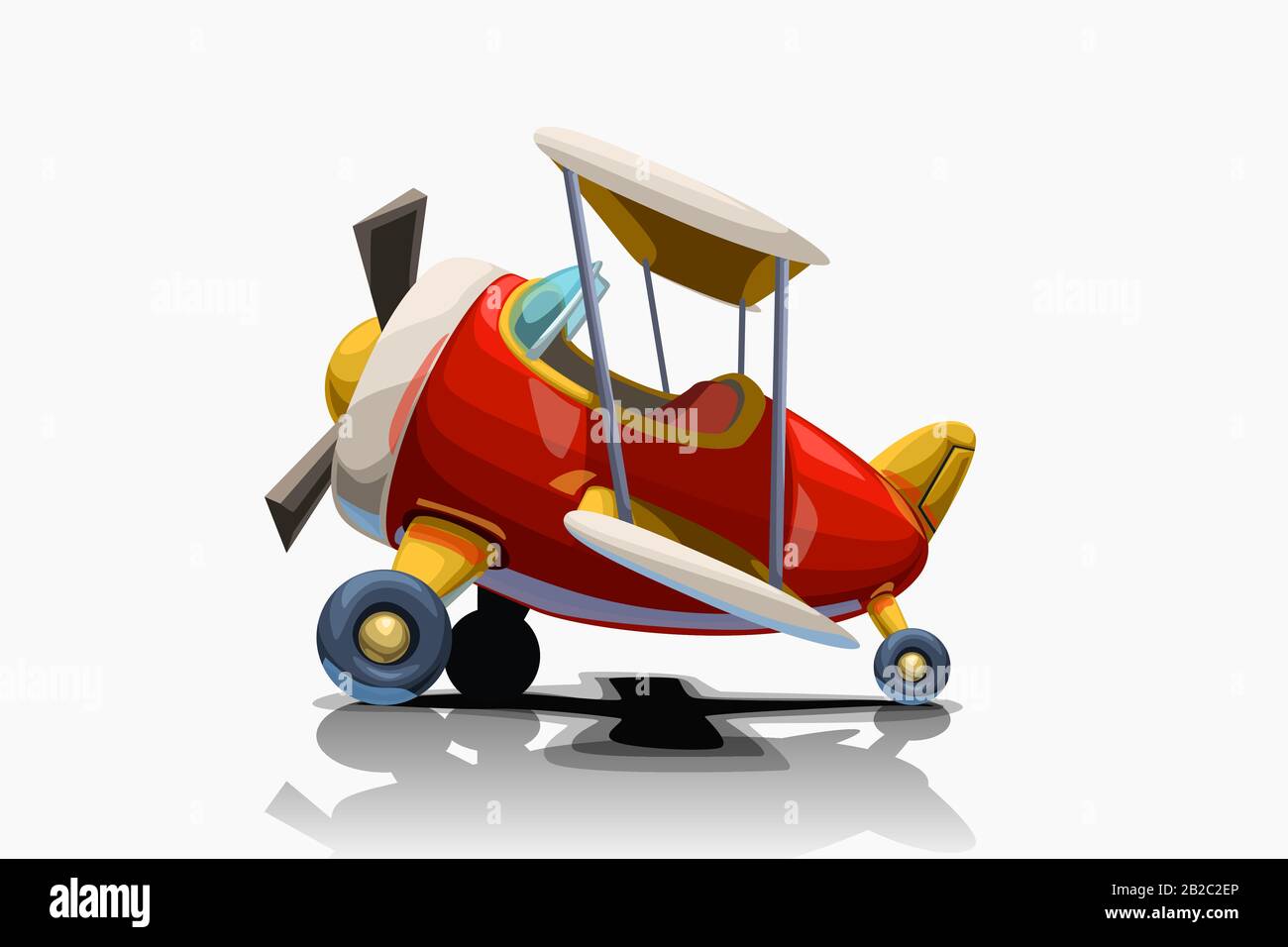 side vew cartoon red plane Stock Vector Image & Art - Alamy