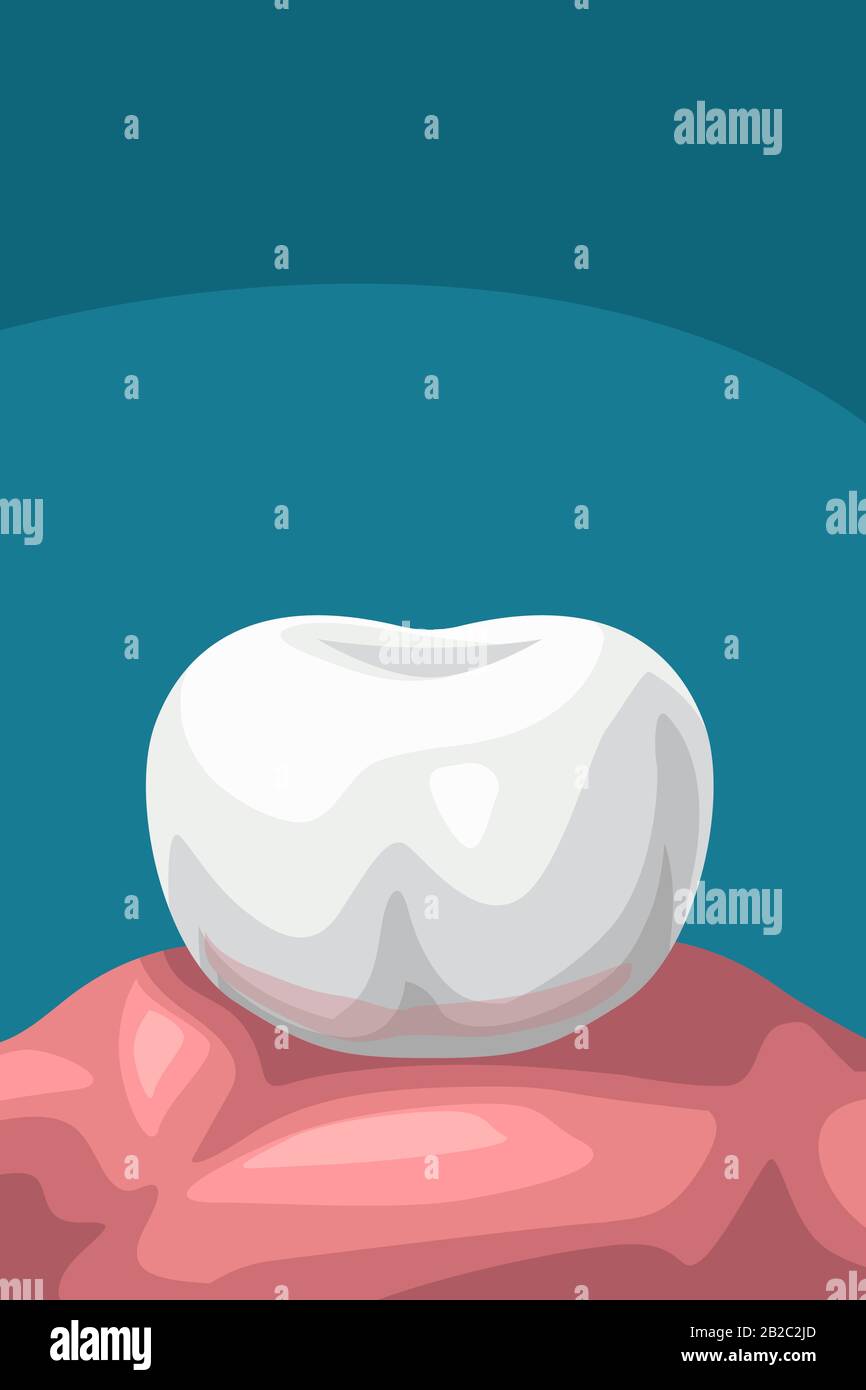 cartoon single tooth on blue Stock Vector Image & Art - Alamy