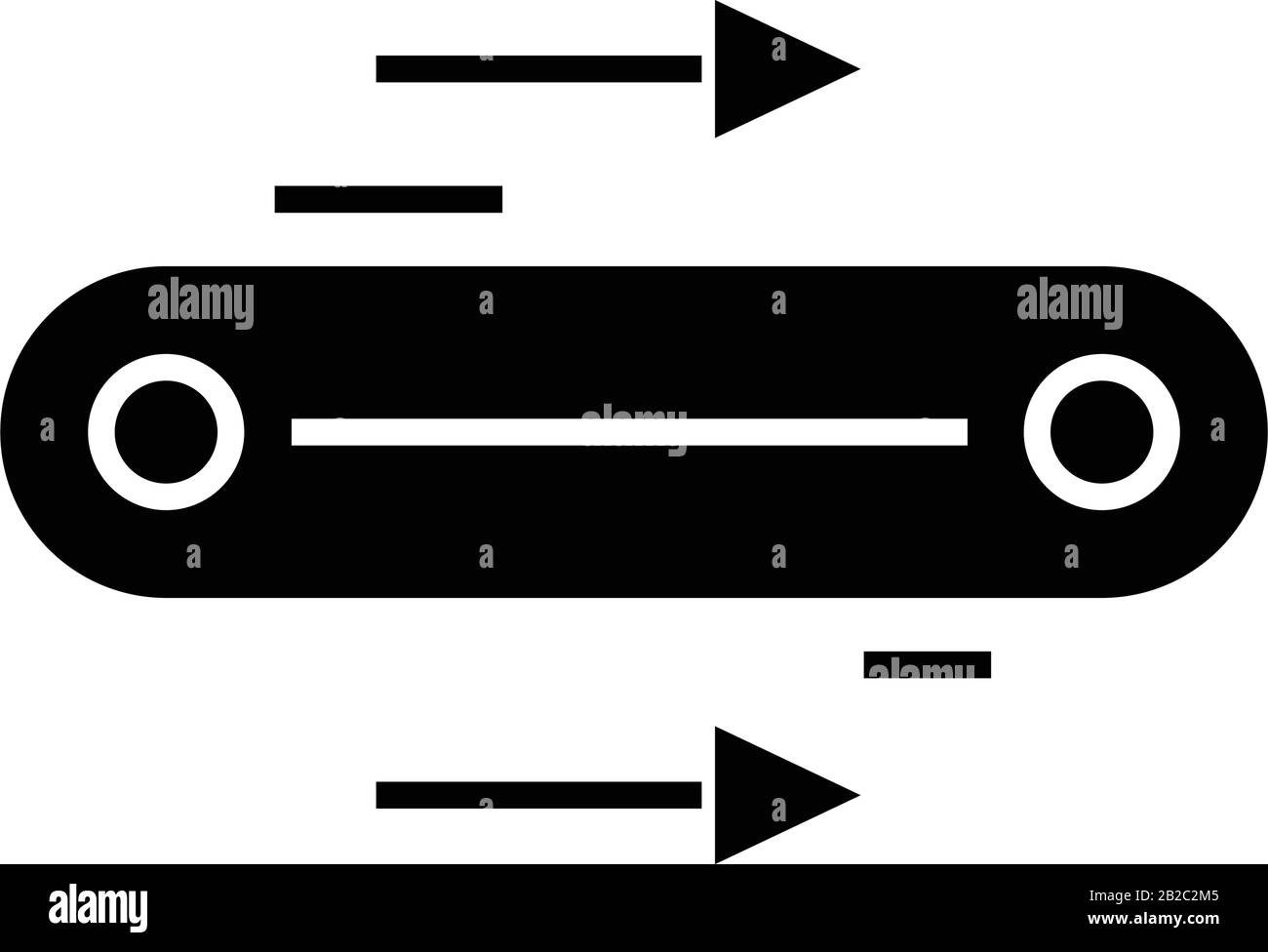 Machinery black icon, concept illustration, vector flat symbol, glyph ...