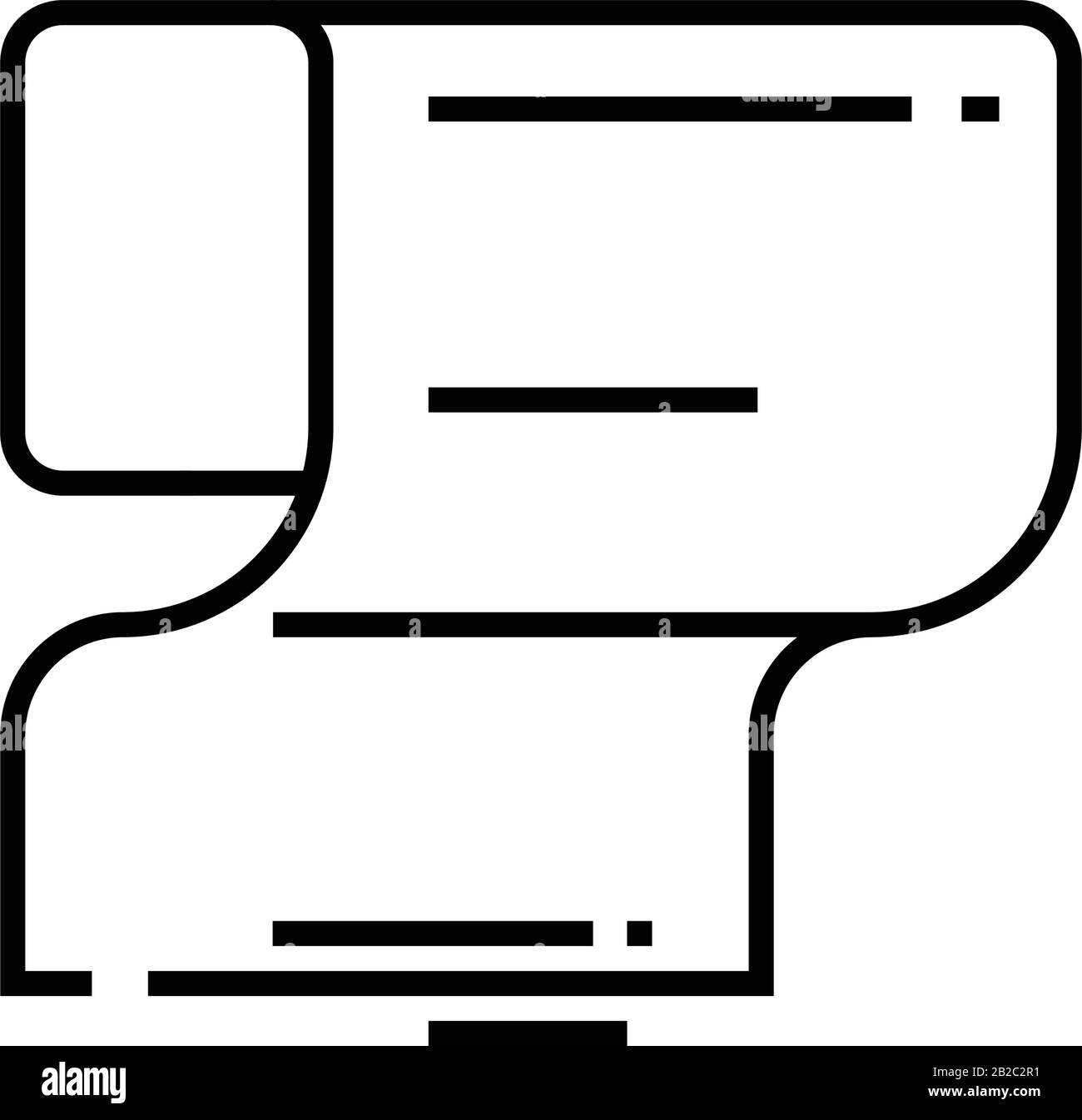 Special paper line icon, concept sign, outline vector illustration ...