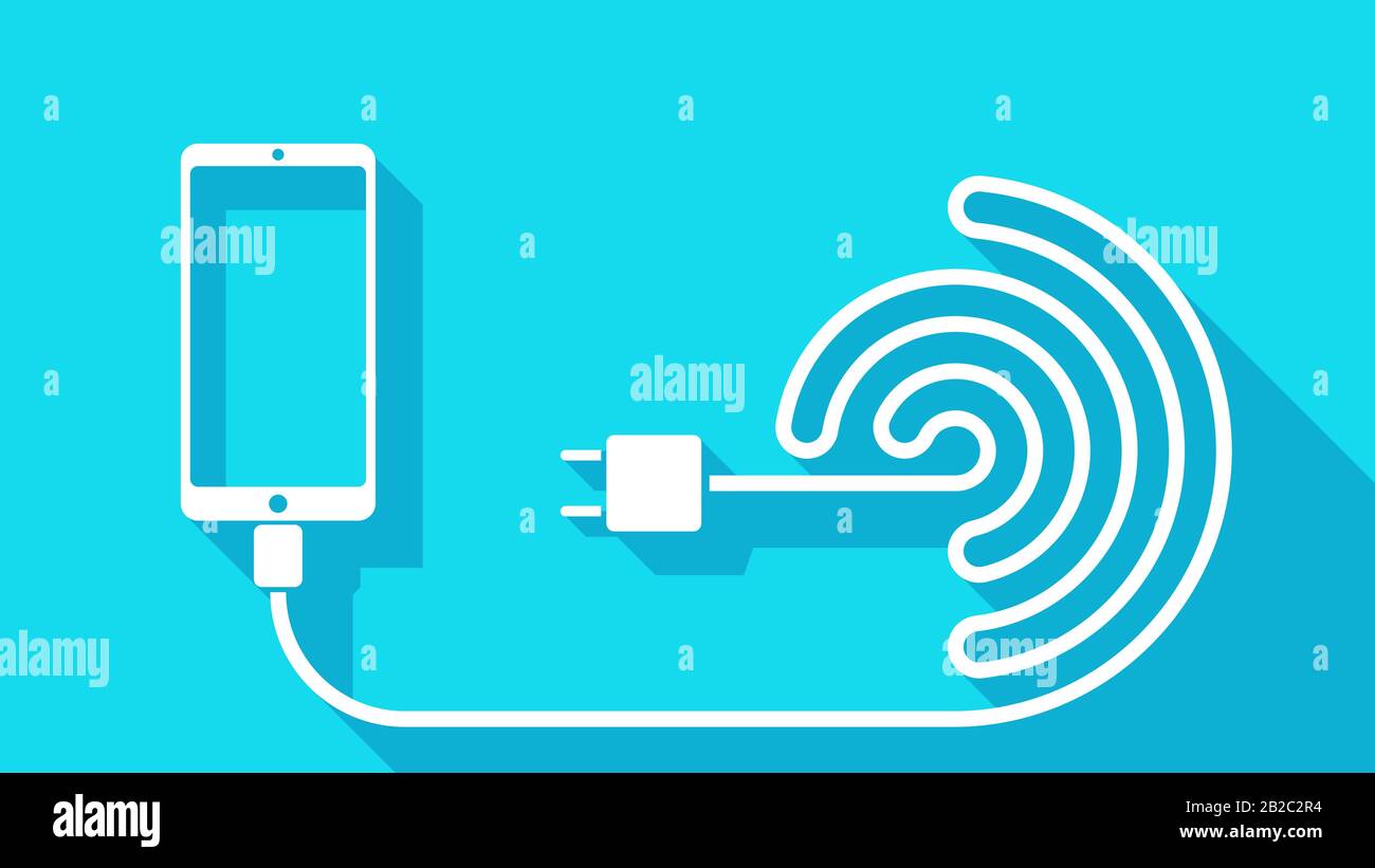 Phone charge cable Stock Vector Images - Alamy