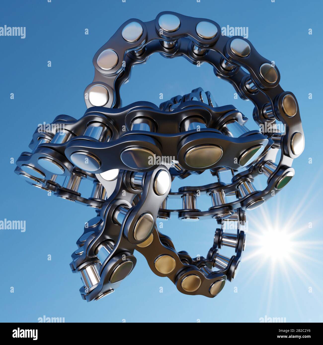 3d animation metal chain links hi-res stock photography and images - Alamy
