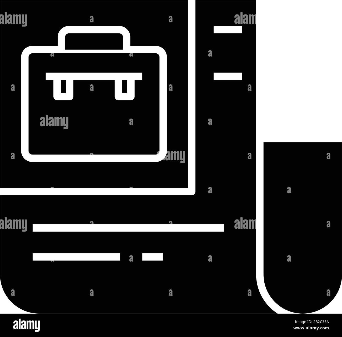 Labor contract black icon, concept illustration, vector flat symbol ...