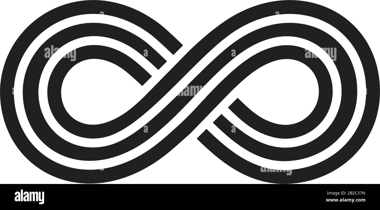 Infinity sign icon template black color editable. Infinity sign icon ...