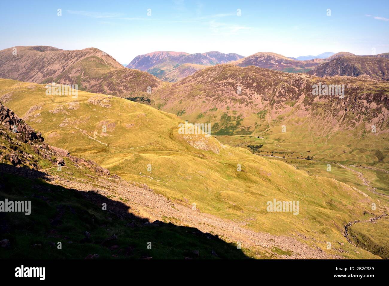 The tracks from Ennerdale valley to Pillar via Looking Stead Stock ...