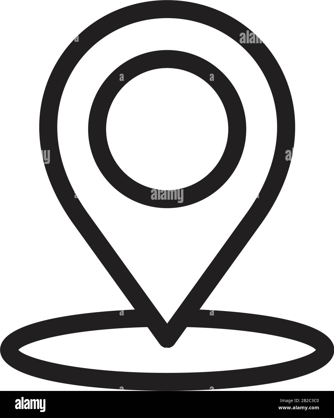 Location vector icon template black color editable. Location vector ...