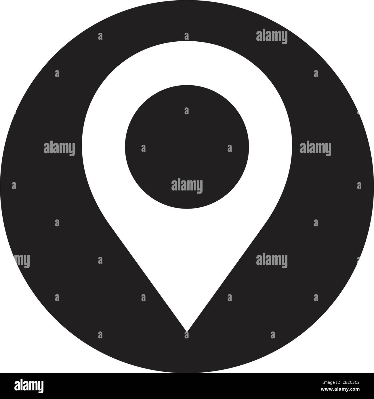 Location vector icon template black color editable. Location vector ...