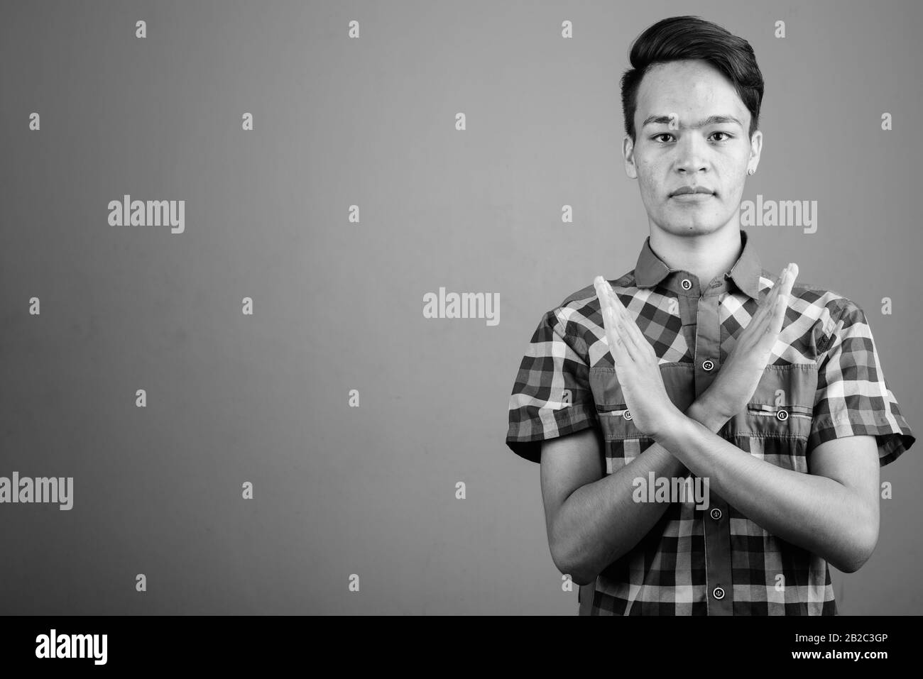 Asian teen boy portrait Black and White Stock Photos & Images - Alamy