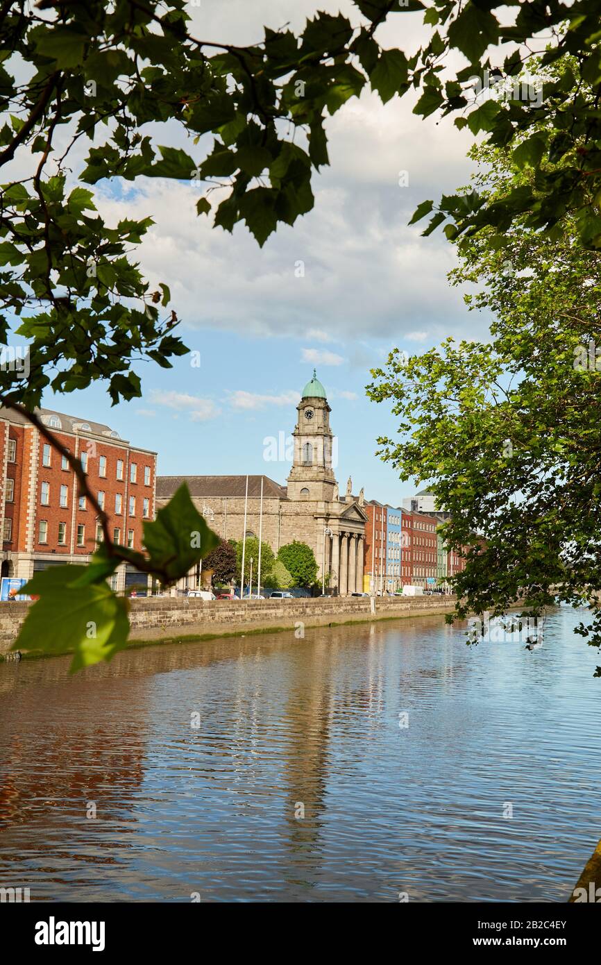 A view along the quays in Dublin City, Ireland Stock Photo - Alamy
