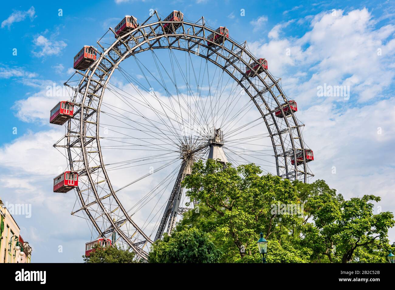The Wiener Riesenrad (Vienna Giant Wheel), famous icon of Vienna in the ...