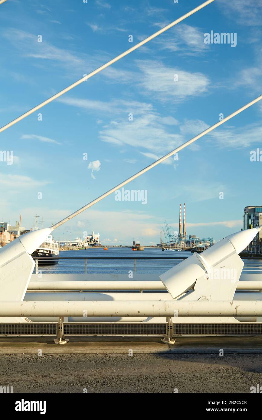 A view along the quays in Dublin City, Ireland Stock Photo - Alamy