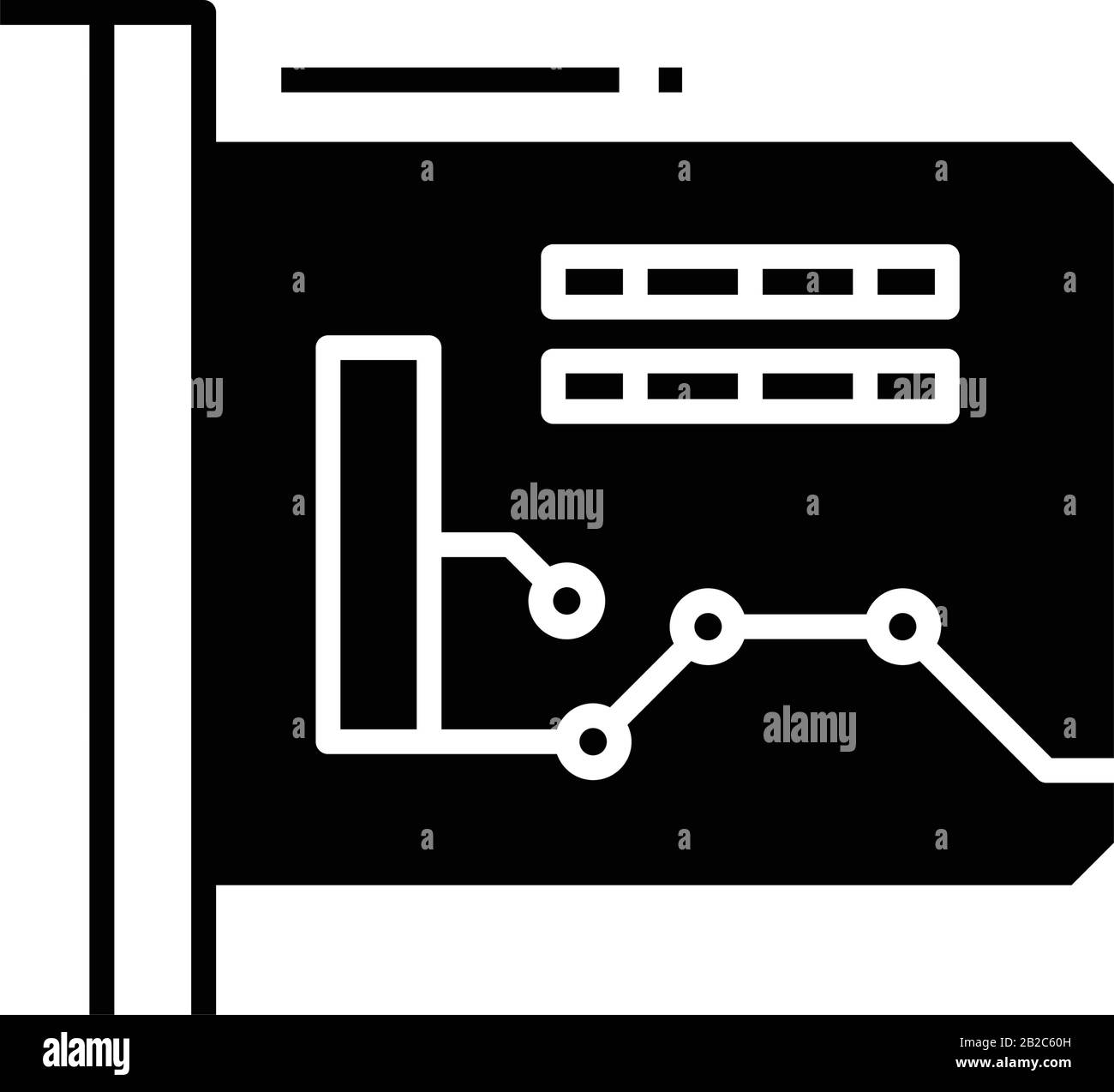 Key chip black icon, concept illustration, vector flat symbol, glyph ...
