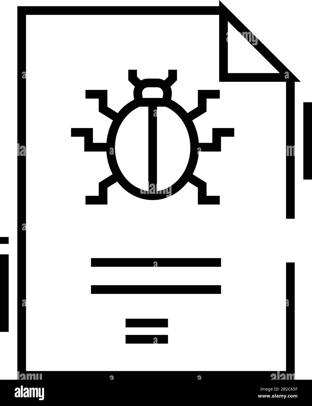 Spy document line icon, concept sign, outline vector illustration ...