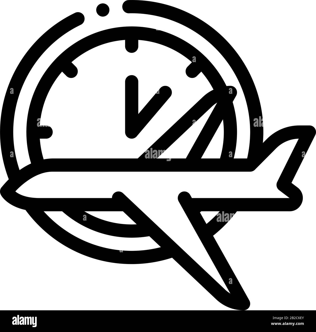 Plane fly time lateness icon hi-res stock photography and images - Alamy