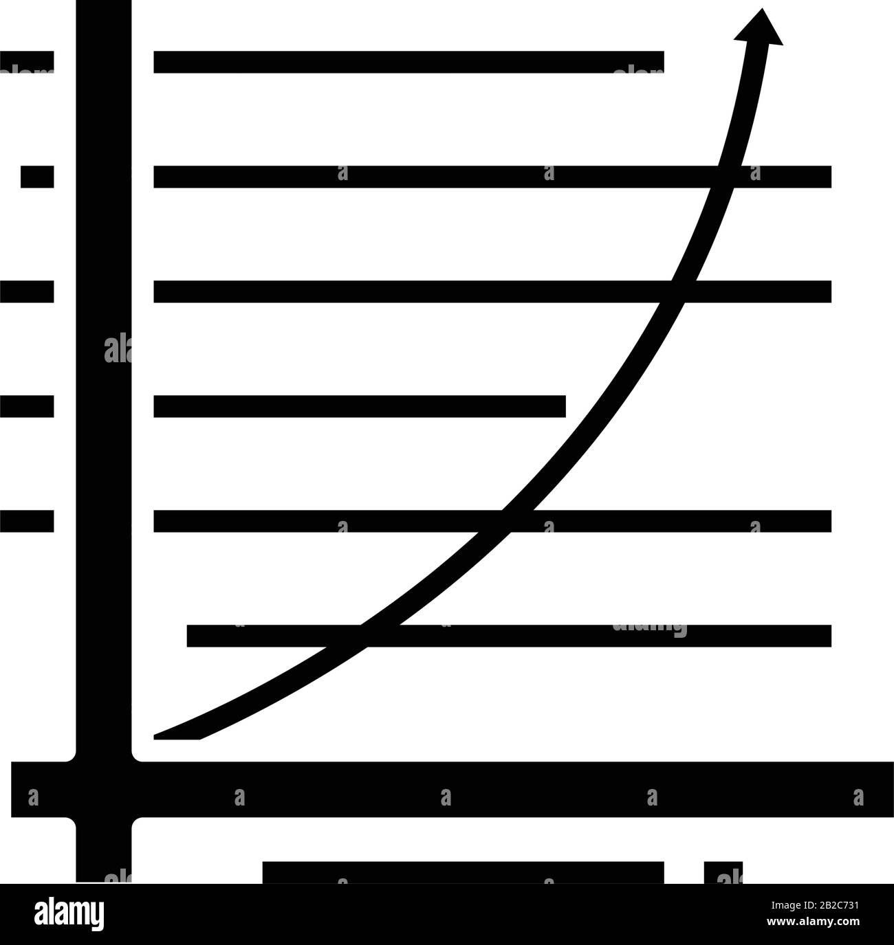 Increase power black icon, concept illustration, vector flat symbol ...