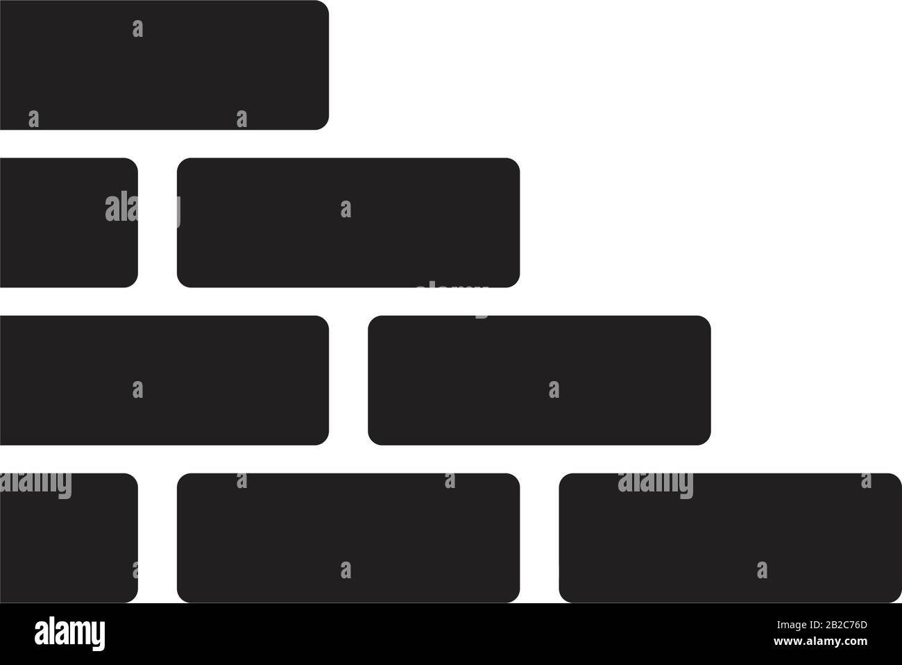 Bricks icon template black color editable. Bricks icon symbol Flat ...