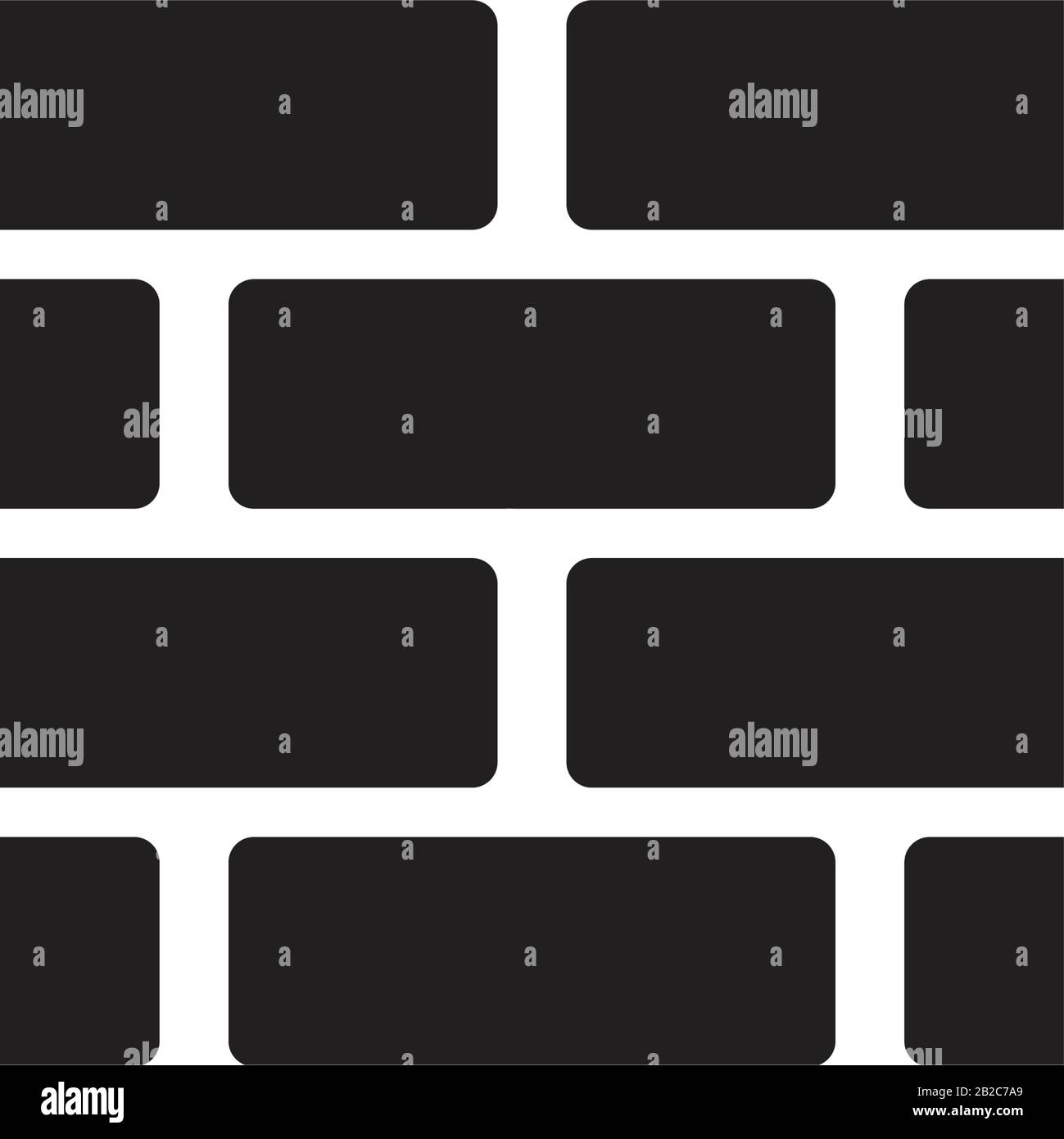 Bricks icon template black color editable. Bricks icon symbol Flat ...