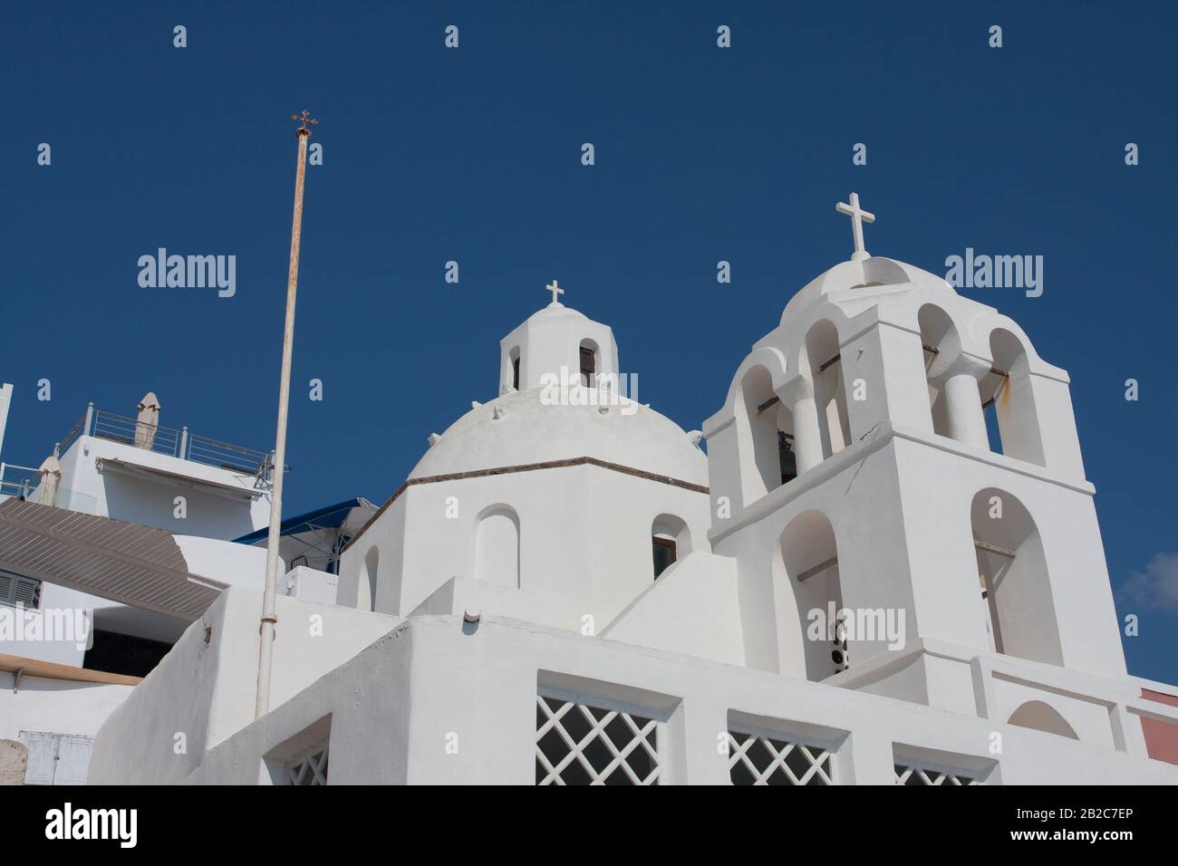 CRETE, GREECE white church of Santorini Stock Photo - Alamy