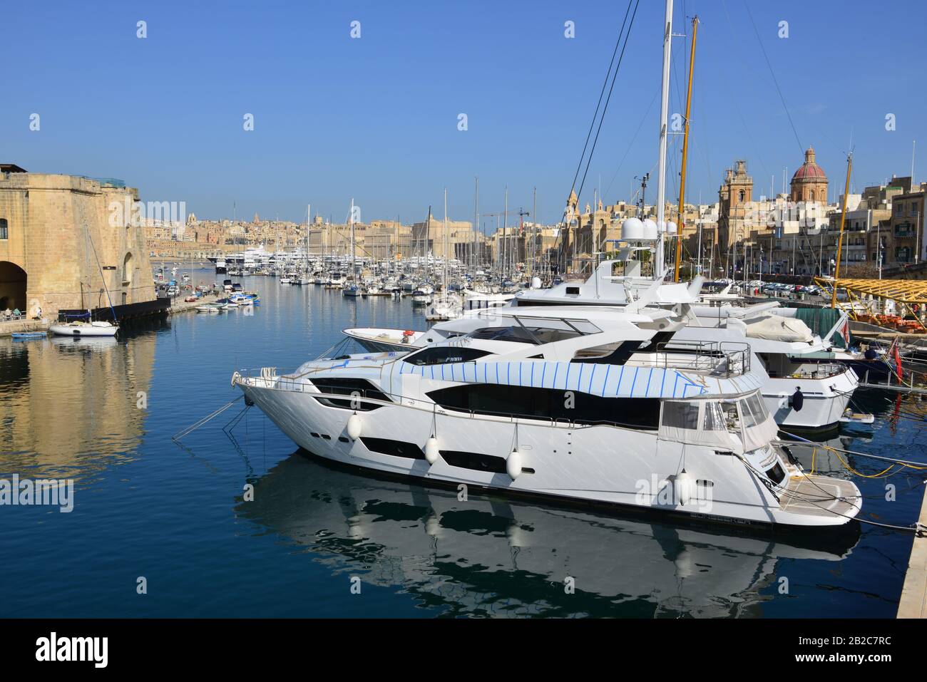 The old Harbour at Bormla in Malta Stock Photo - Alamy