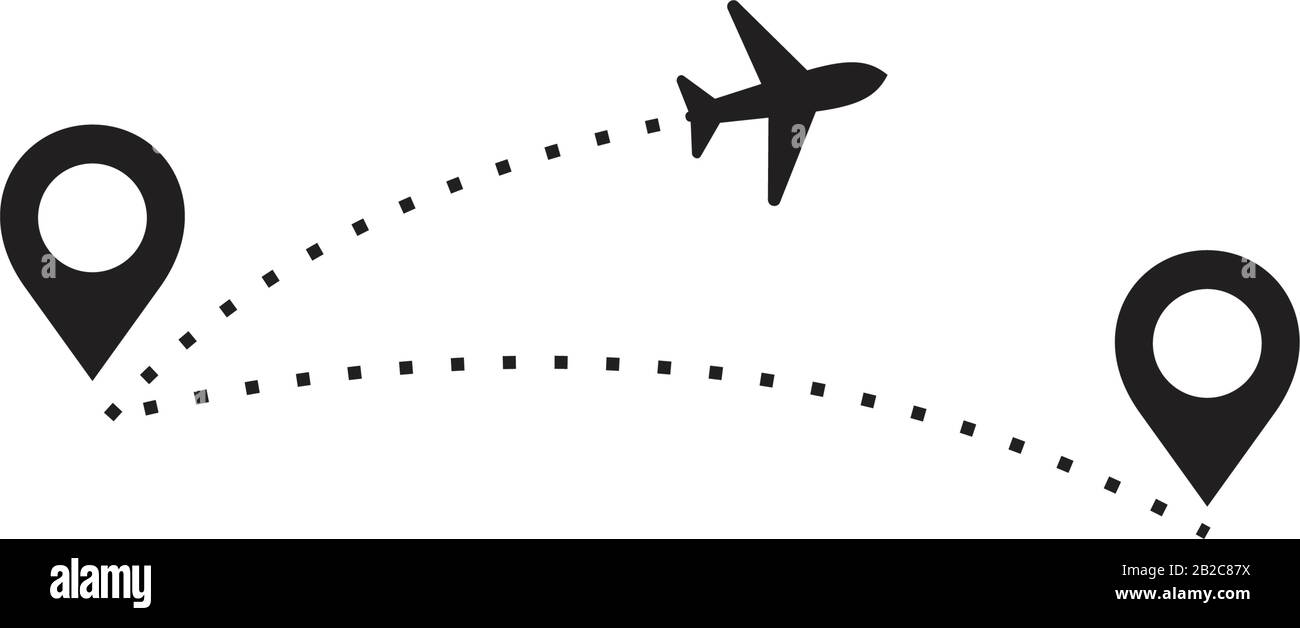 Airplane line icon template black color editable. Airplane line icon ...