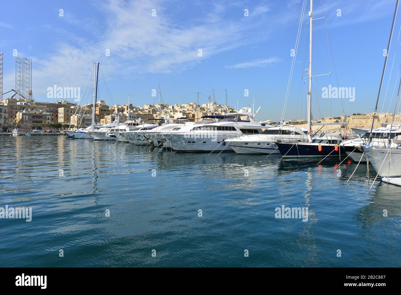 The Harbour in Bormla in Malta Stock Photo - Alamy