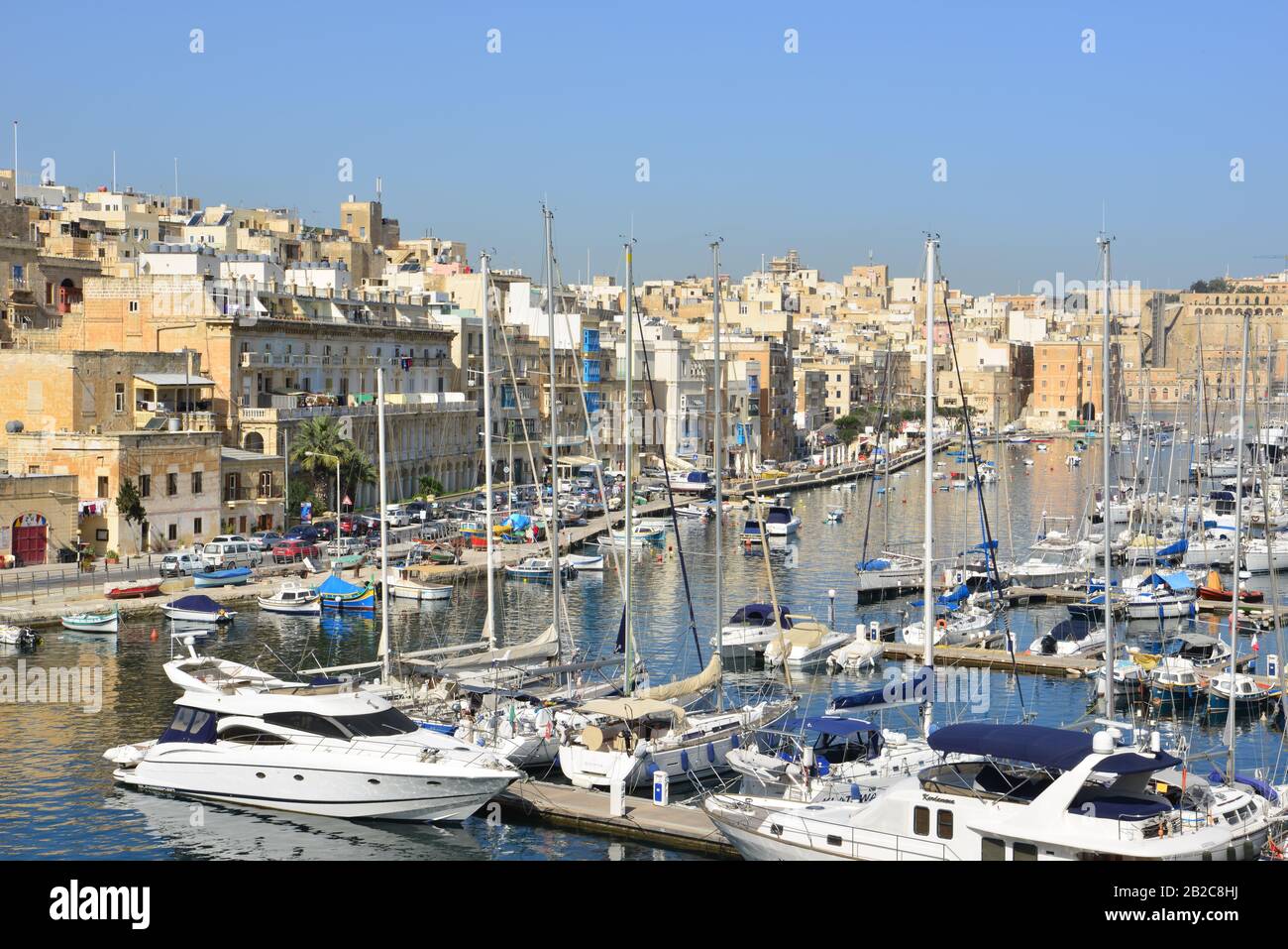 The Harbour in Bormla in Malta Stock Photo - Alamy
