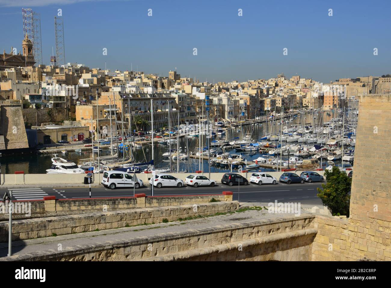 The Harbour in Bormla in Malta Stock Photo - Alamy