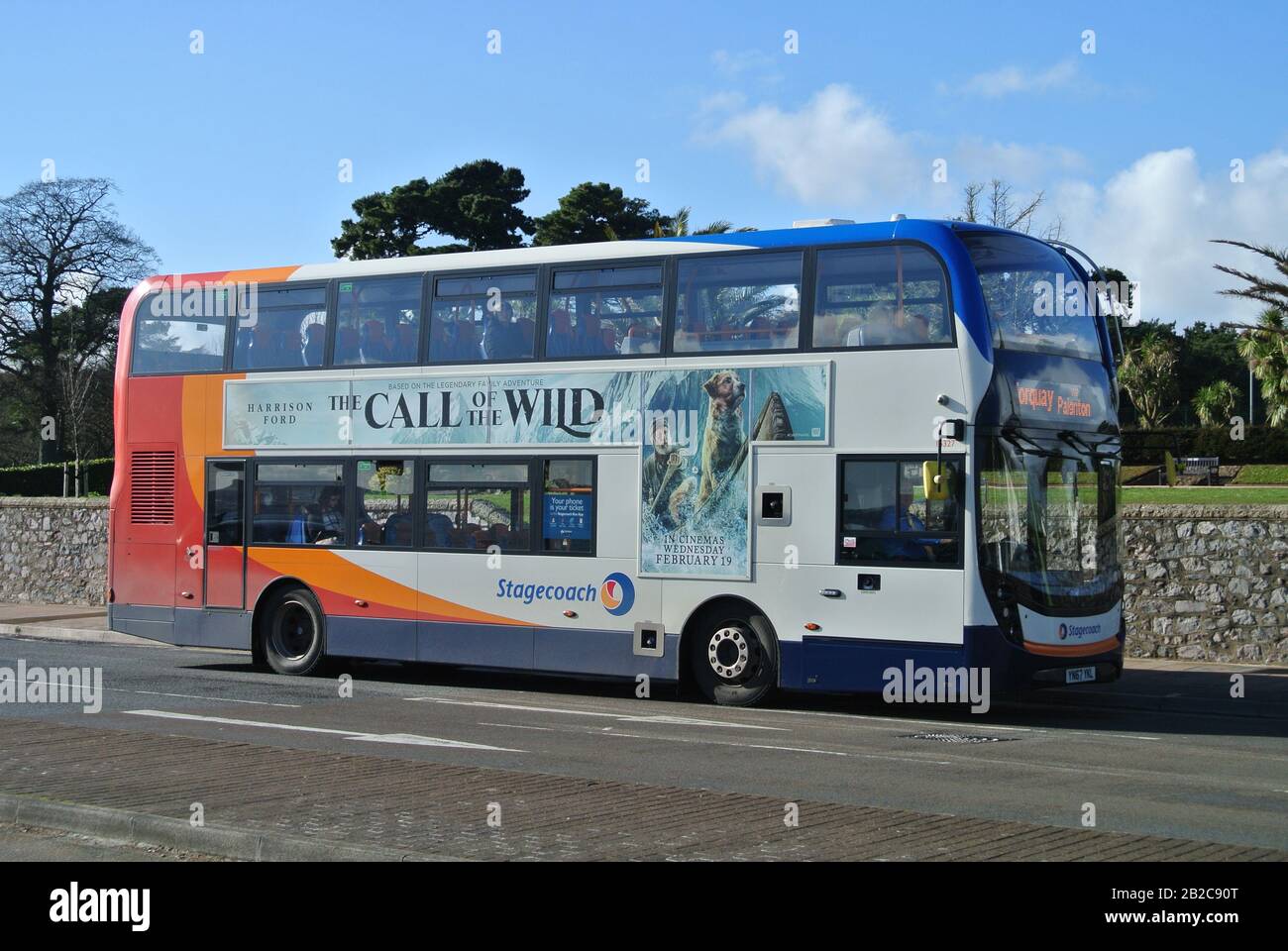 Stagecoach double decker bus in Torquay Road, Torquay, Devon, England ...
