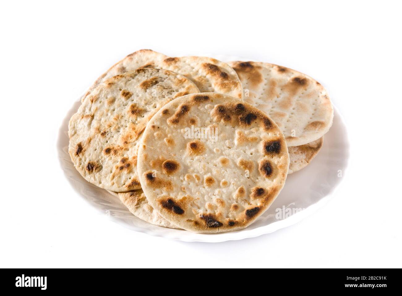 Handmade matzah for Jewish Passover isolated on white background Stock ...