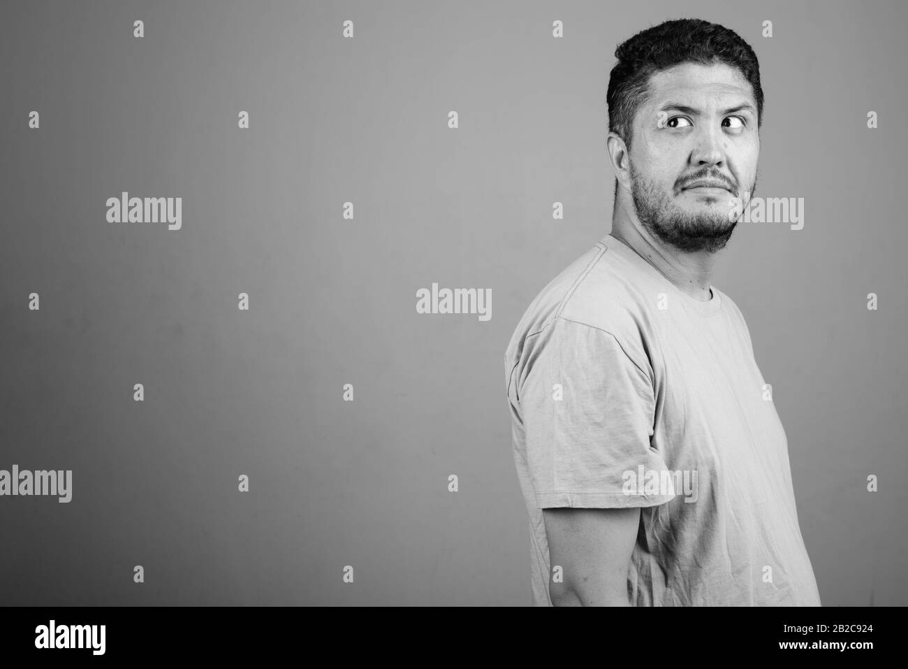 Fat man back Black and White Stock Photos & Images - Alamy