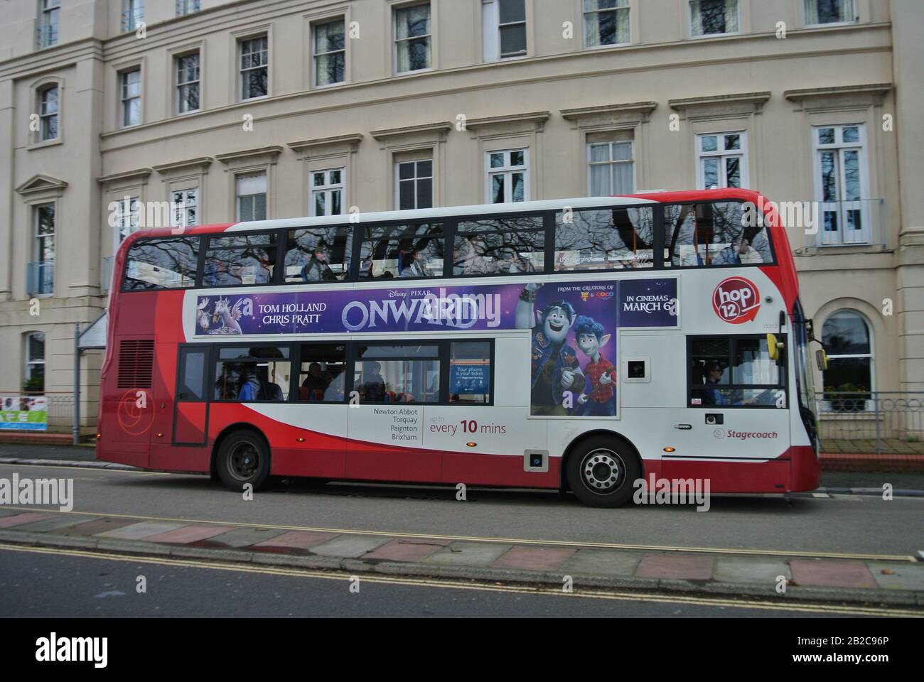 Stagecoach double decker bus in Torquay Road, Torquay, Devon, England ...