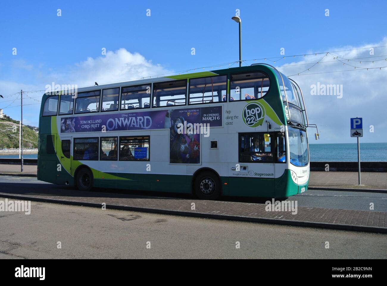 Stagecoach double decker bus in Torquay Road, Torquay, Devon, England ...