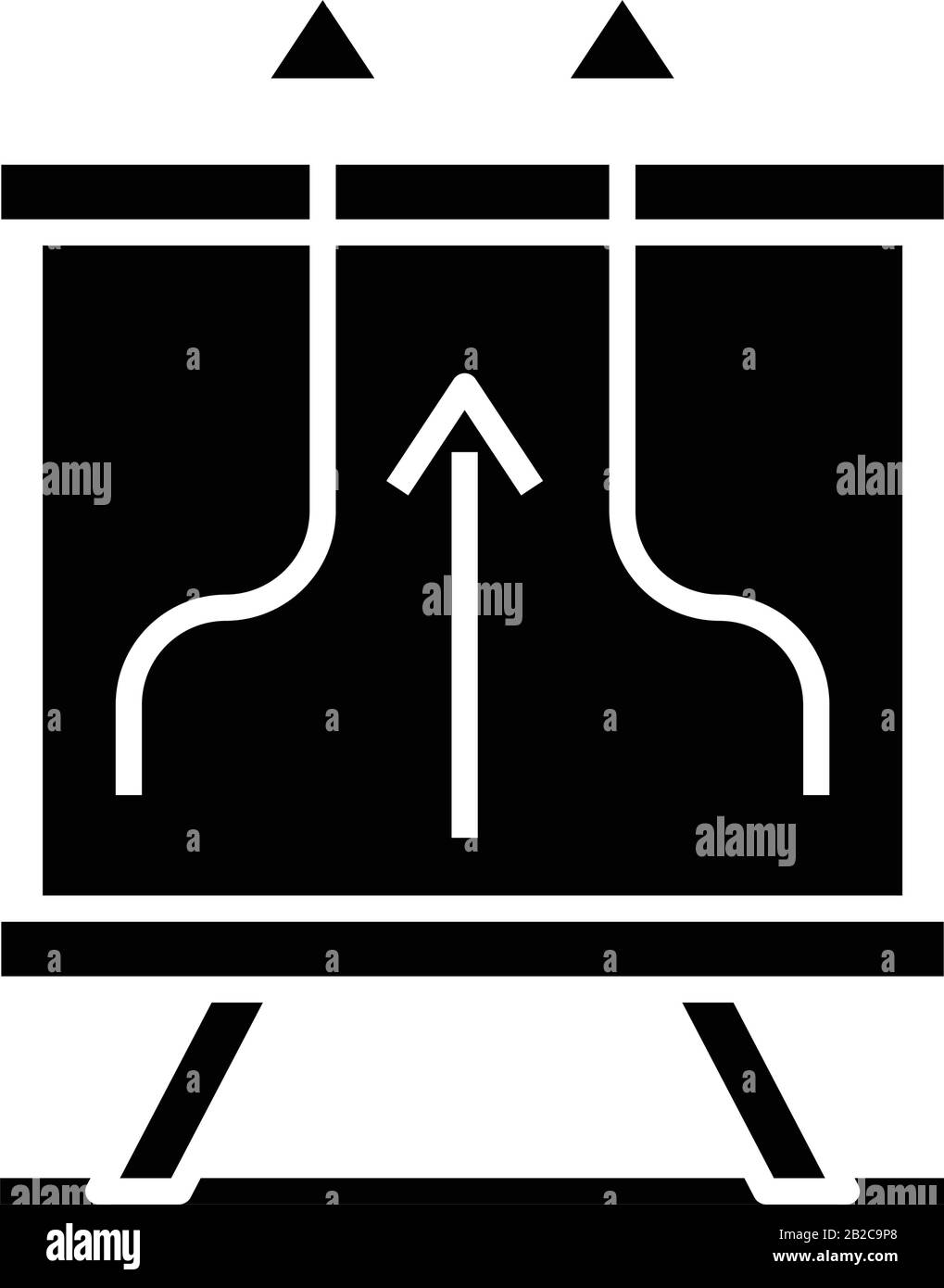 Increasing data black icon, concept illustration, vector flat symbol ...
