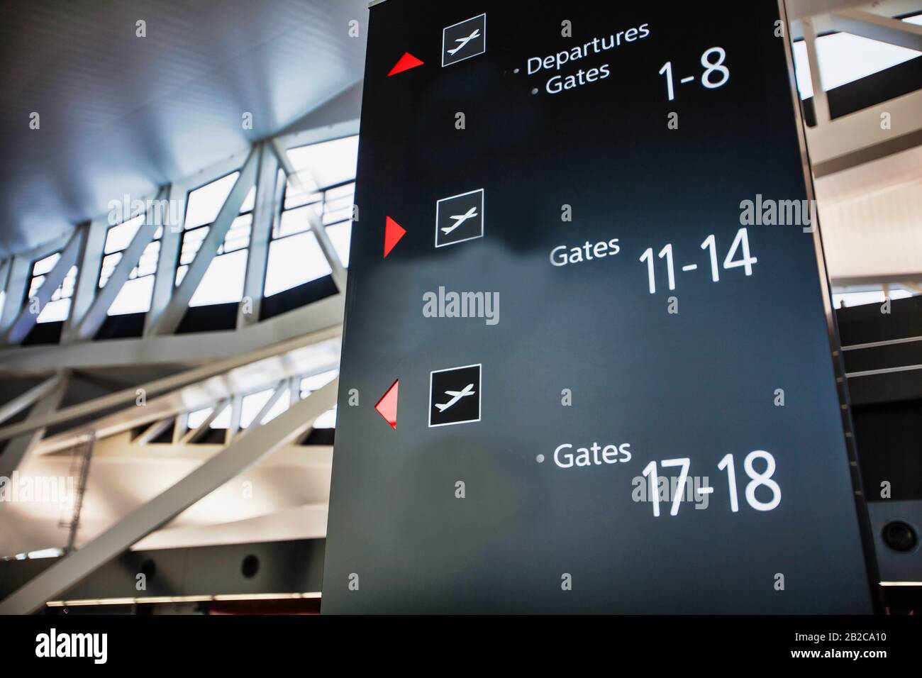 Photo of Departure gates number in airport Stock Photo - Alamy