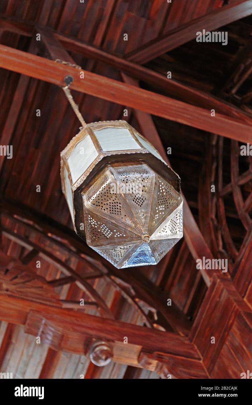 Traditional Arabic metal streetlight, United Arab Emirates Stock Photo ...