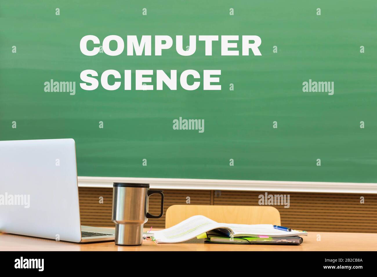 Computer Science written on black board in classroom Stock Photo - Alamy