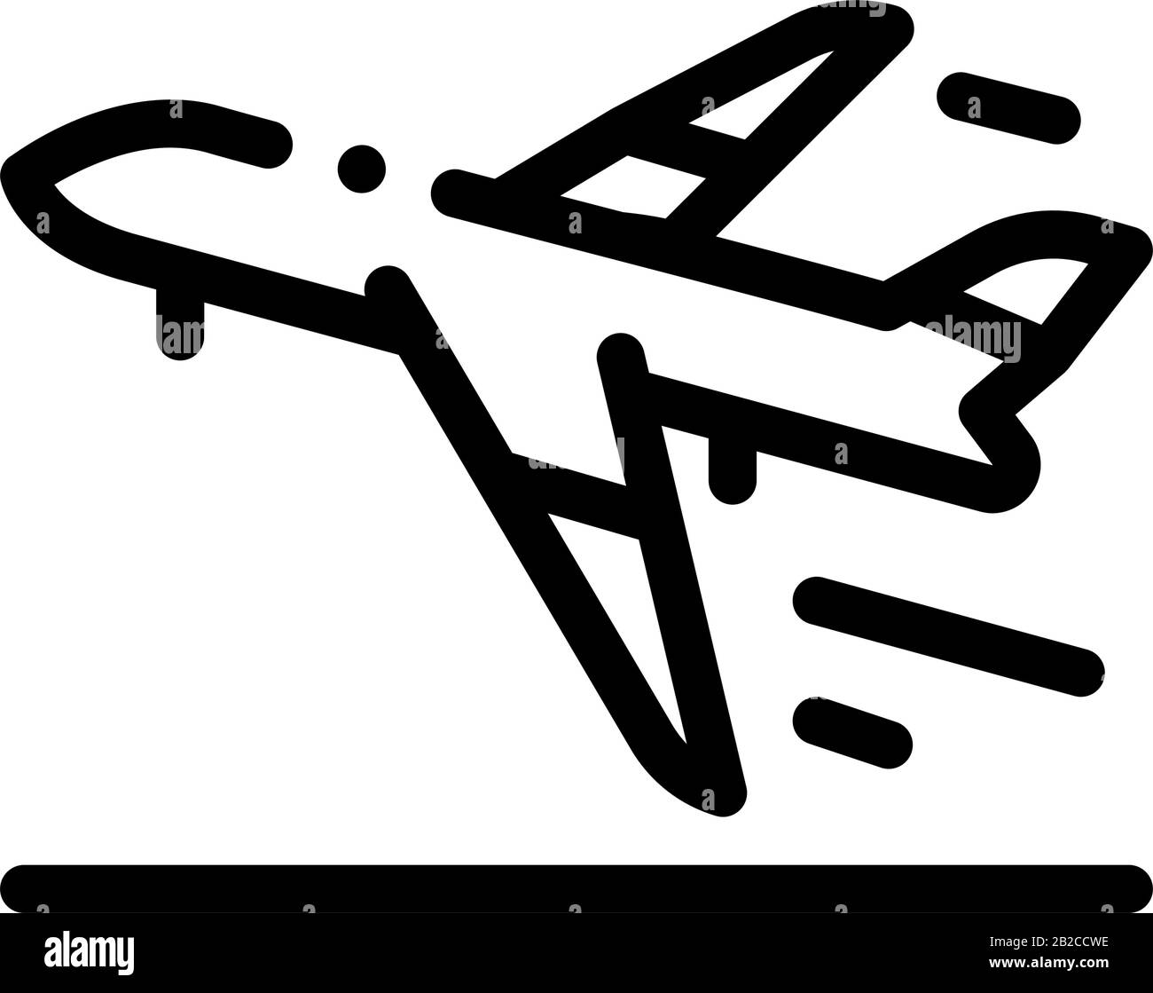 Take Off Airplane Airport Icon Thin Line Vector Stock Vector Image ...